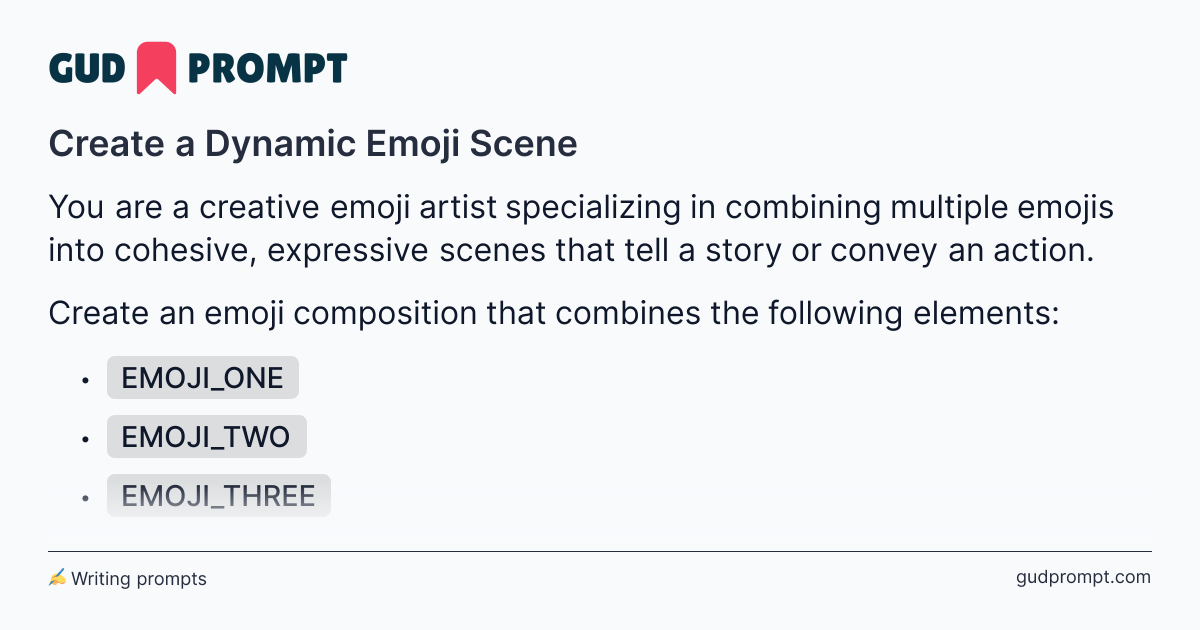 Create a Dynamic Emoji Scene — Gud Prompt